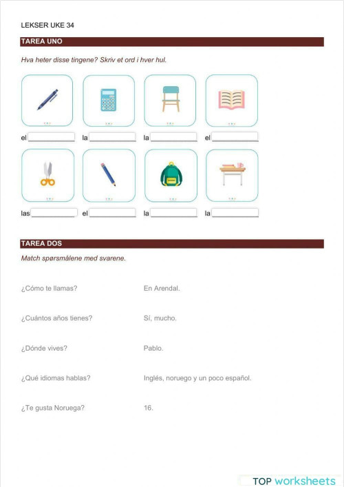 Interactive worksheets and online exercises in basque | TopWorksheets