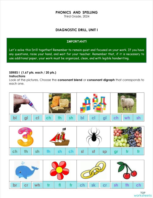 Phonics: interactive worksheets and online exercises | TopWorksheets