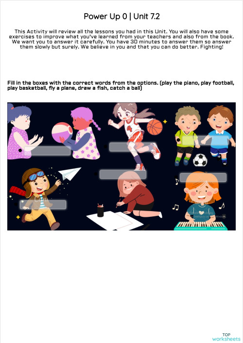 Power Up 0 | Unit 7.2. Interactive worksheet | TopWorksheets