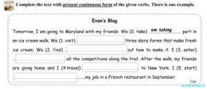 Present Continuous Tense (Future). Interactive worksheet | TopWorksheets