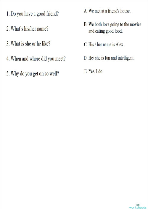 Activity 1. Interactive worksheet | TopWorksheets