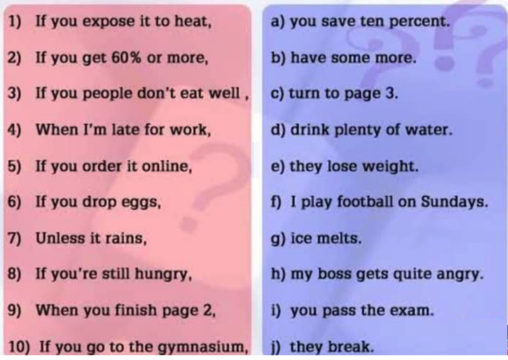 ZERO CONDITIONAL/ FIRST CONDITIONAL. Interactive worksheet | TopWorksheets