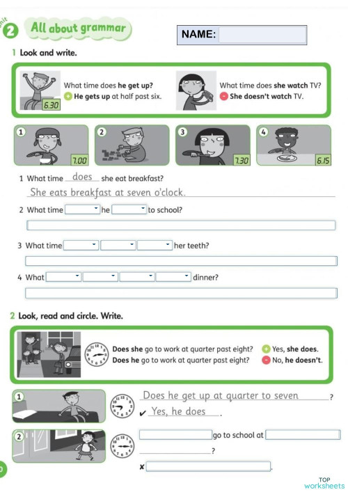 UNIT 2 : GRAMMAR KIDS. Ficha interactiva | TopWorksheets