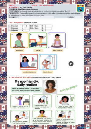 1° My daily. Interactive worksheet | TopWorksheets