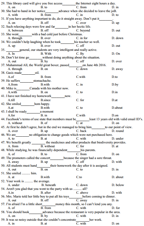 MODULE 5 : PREPOSITIONS. Interactive worksheet | TopWorksheets