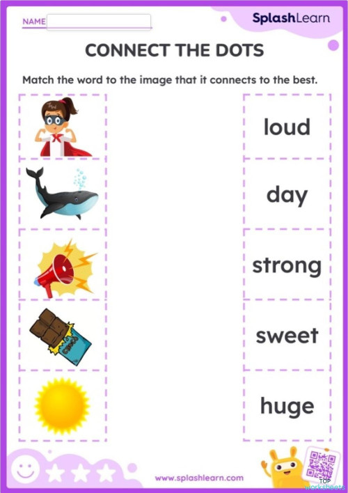 Matching adjectives. Interactive worksheet | TopWorksheets