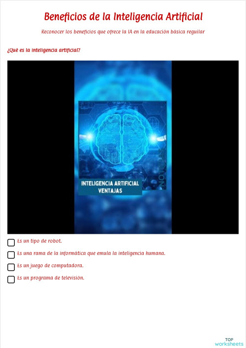 Fichas interactivas y ejercicios online en español | TopWorksheets