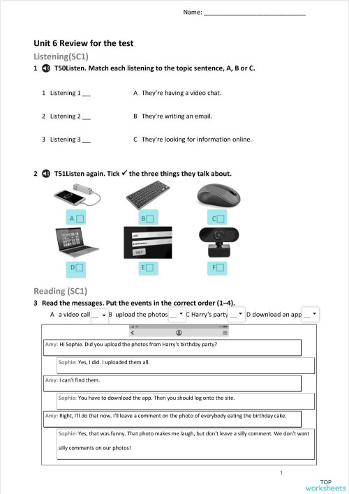 Review for the test U6 6th grade. Interactive worksheet | TopWorksheets