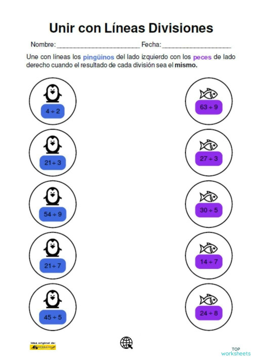 Repaso de divisiones 1. Ficha interactiva | TopWorksheets