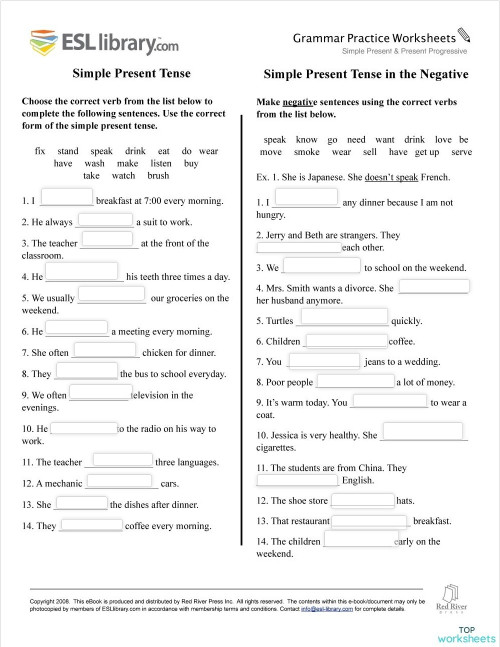 PRESENT SIMPLE. Interactive worksheet | TopWorksheets