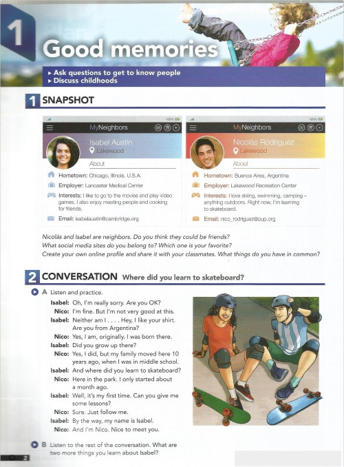 unit 1- good memories. Interactive worksheet | TopWorksheets