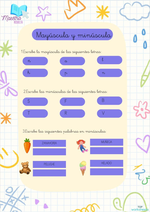 Uso de la mayúscula. Ficha interactiva | TopWorksheets