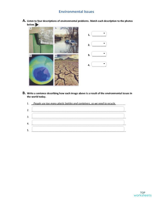 Environmental Issues. Interactive worksheet | TopWorksheets