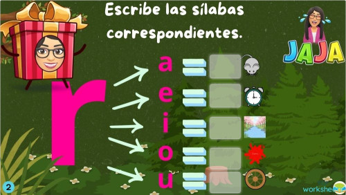 Sílabas con "r"_Mtra. Faby. Ficha interactiva | TopWorksheets