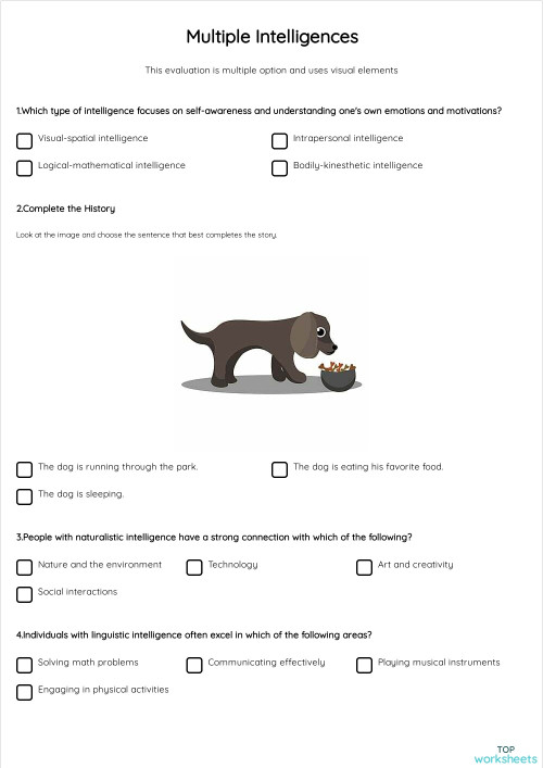 Multiple Intelligences. Interactive worksheet | TopWorksheets