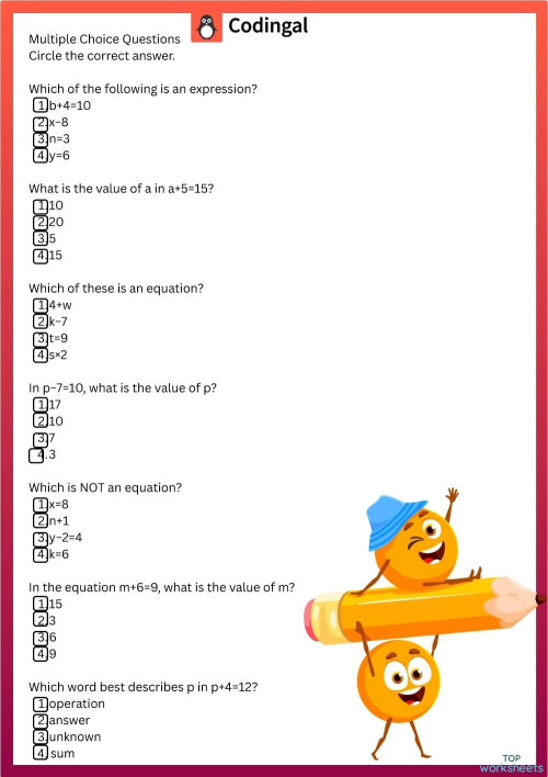 M_G05M12L34_WA02_Expressions_vs._Equations_4. Interactive worksheet | TopWorksheets