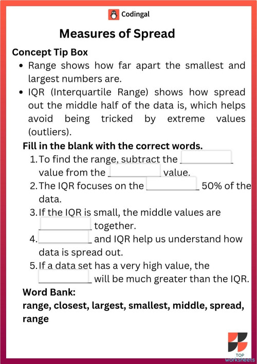 M_G06M14L67_WC01_Measures_of_Spread(Range,IQR)_1. Interactive worksheet ...