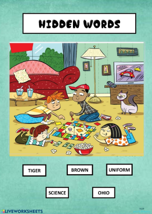 hidden words 2. Ficha interactiva | TopWorksheets
