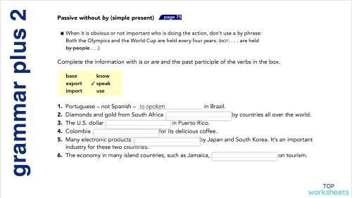 IC211 grammar plus 1. Interactive worksheet | TopWorksheets