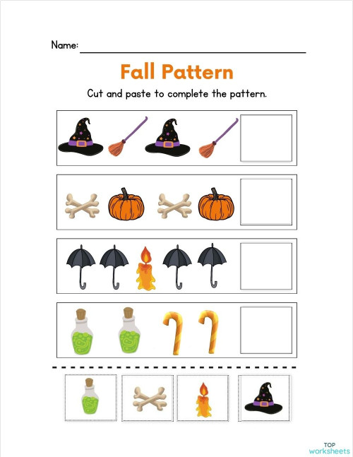 Halloween Pattern. Interactive worksheet | TopWorksheets