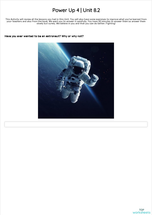 Power Up 4 | Unit 8.2. Interactive worksheet | TopWorksheets