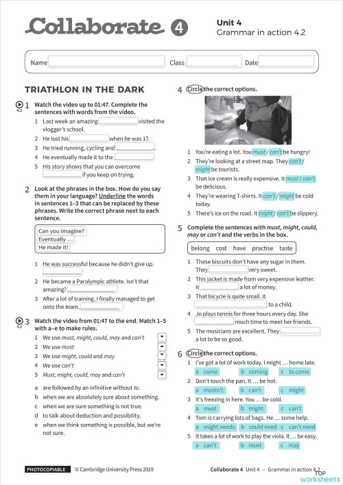 Collaborate 4 - Grammar In Action 4.1 - Deduction and Possibility ...