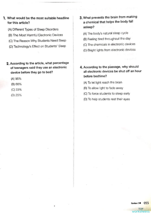 Week 4 Reading Class work. Interactive worksheet | TopWorksheets