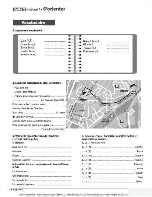 unité 2-(cahier). Fiche interactive | TopWorksheets