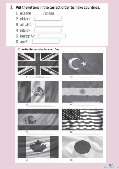 Drag and drop words on the pictures. Interactive worksheet | TopWorksheets