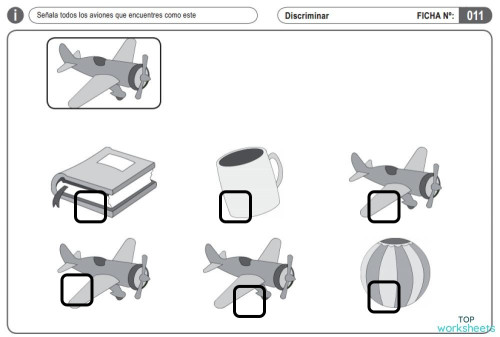 señalar los aviones. Ficha interactiva | TopWorksheets