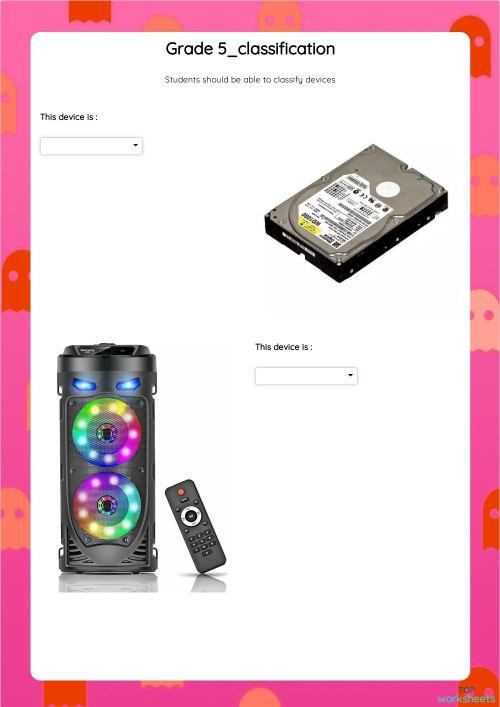 Grade 5_classification. Interactive worksheet | TopWorksheets