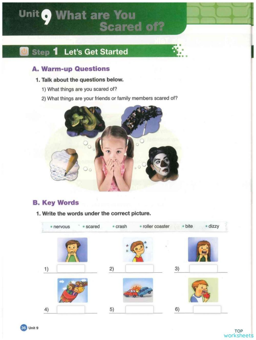 Step by step listening 3 (unit 9 What are you scared of ?). Interactive ...