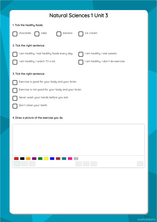 Healthy Habits. Interactive worksheet | TopWorksheets