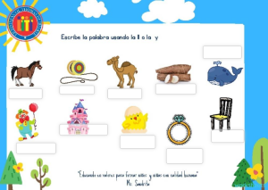 Palabras con Y, ll. Ficha interactiva | TopWorksheets