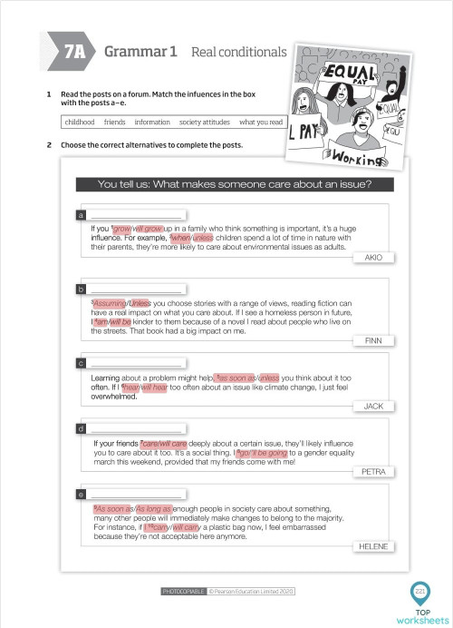 real conditionals. Interactive worksheet | TopWorksheets