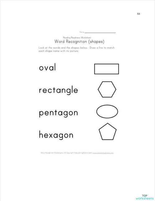 Shape Matching. Interactive worksheet | TopWorksheets