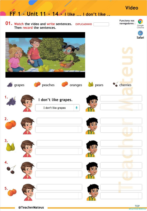 Listening: interactive worksheets and online exercises | TopWorksheets