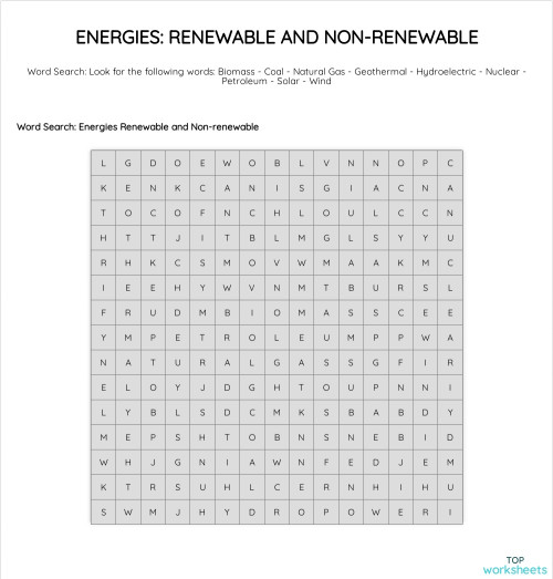 Matter and energy: interactive worksheets and online exercises ...
