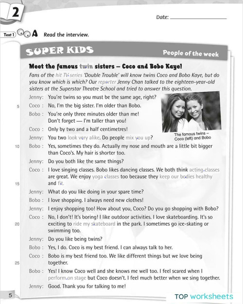 Reading 4A.2. Interactive worksheet | TopWorksheets