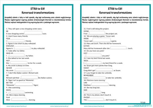 Transformations #1. Interactive worksheet | TopWorksheets