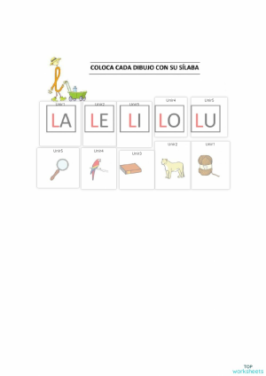 Ficha Interactiva Letra L. Ficha interactiva | TopWorksheets