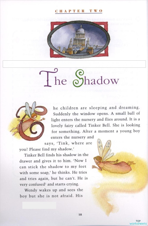 Peter Pan chapter 2. ورقة عمل تفاعلية | TopWorksheets