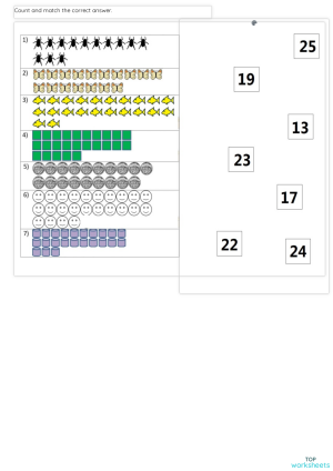 number counting. Interactive worksheet | TopWorksheets