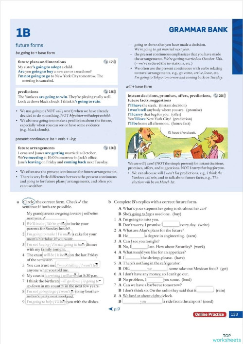 FUTURE TENSES - UNIT 1B. Interactive worksheet | TopWorksheets