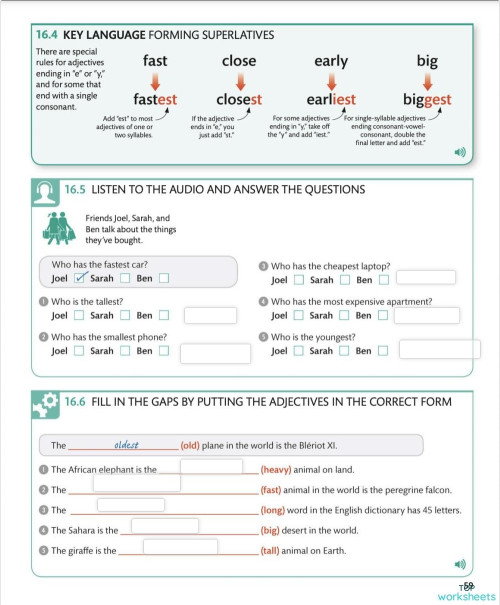 Talking about extremes 1. Interactive worksheet | TopWorksheets