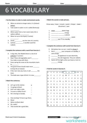 Vocabulary: interactive worksheets and online exercises | TopWorksheets