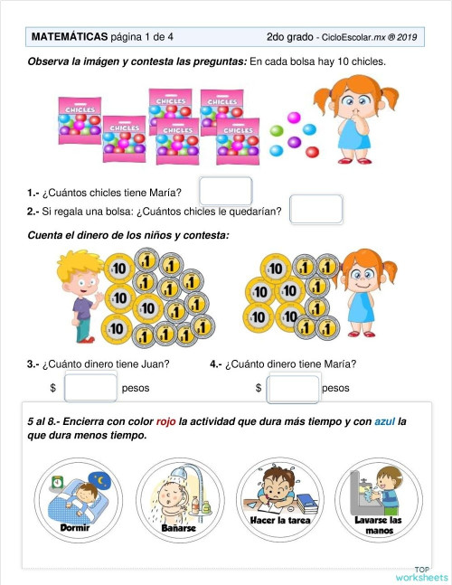 ficha segundo grado 2. Ficha interactiva | TopWorksheets
