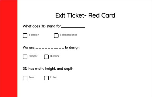 Exit Ticket- Red Card. Interactive worksheet | TopWorksheets