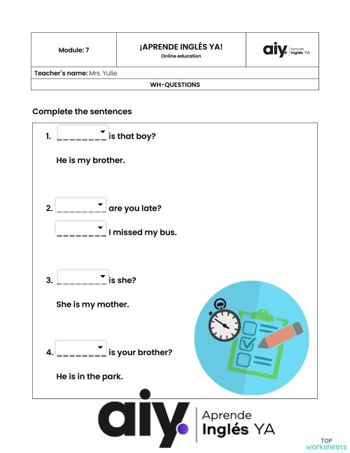 Module 7-1. Interactive worksheet | TopWorksheets Module 7-1. Interactive worksheet | TopWorksheets