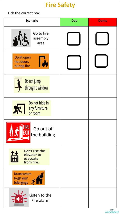 do and donts. Interactive worksheet | TopWorksheets